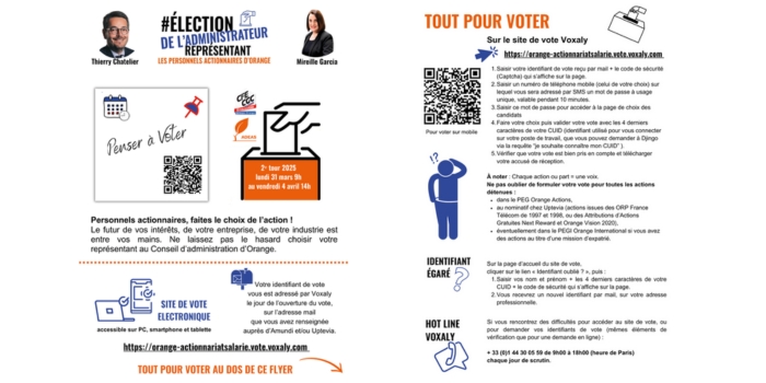 Election de l'administrateur représentant les personnels actionnaires ...